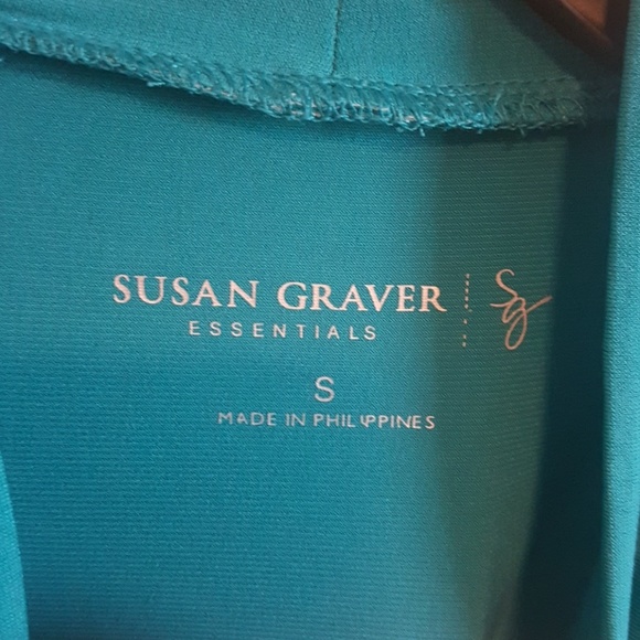 Susan Graver Tops Turquoise Blouse Poshmark
